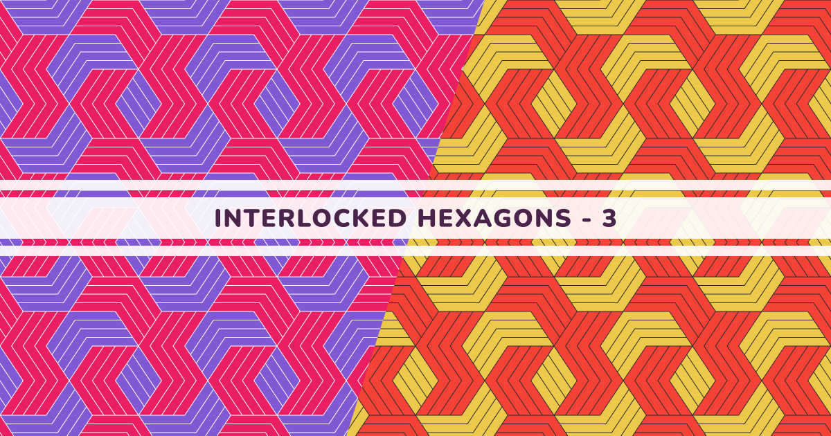 Interlocked Hexagons - 3 - Pattern Monster | SVG Pattern Generator